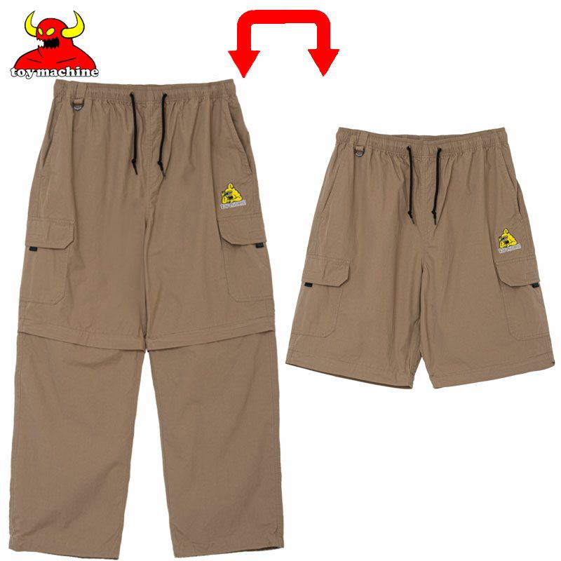 トイマシーン TOY MACHINE MACHO TECH CONVERTIBLE CARGO PANTS(BEIGE) | 大阪心斎橋アメリ ...